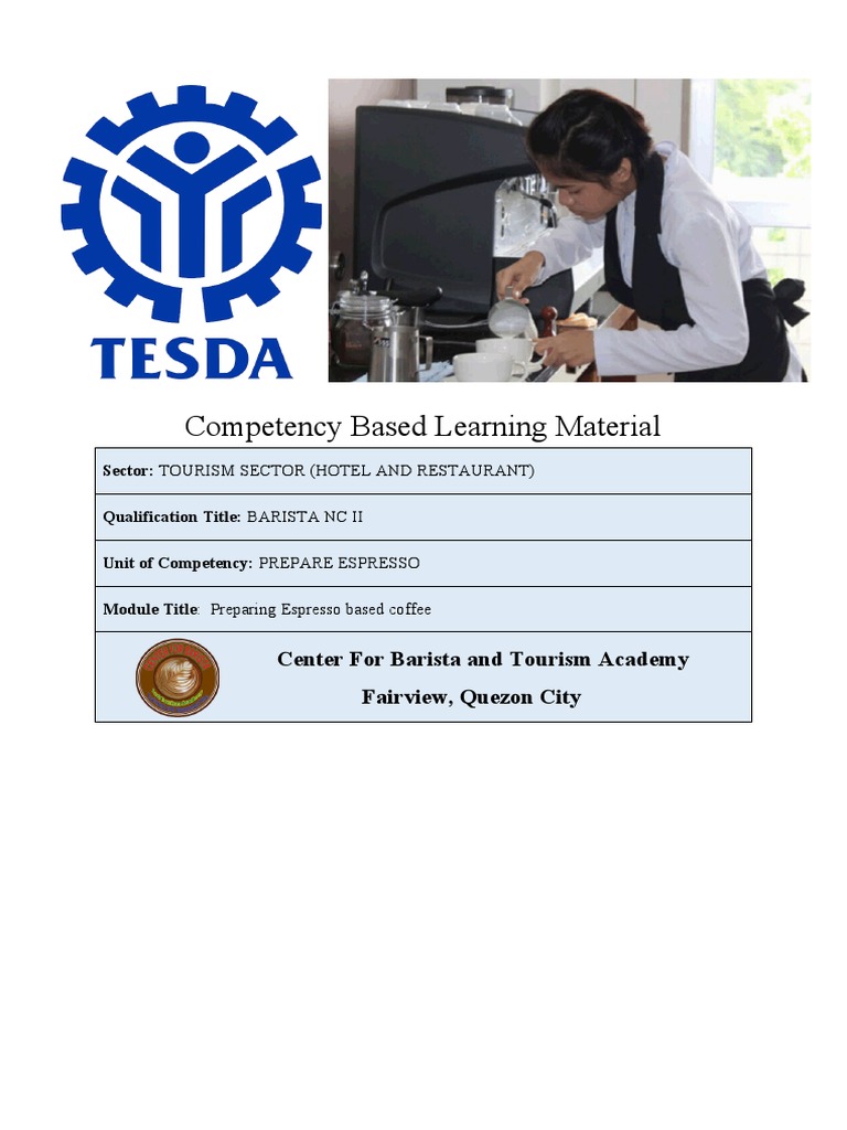 CBLM Template Preliminary Pages | PDF | Coffee | Drink