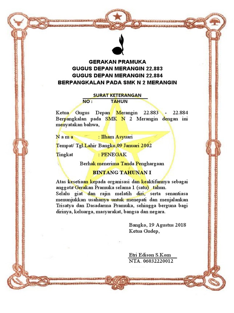 Penghargaan Pramuka untuk Keterampilan dan Dedikasi | PDF