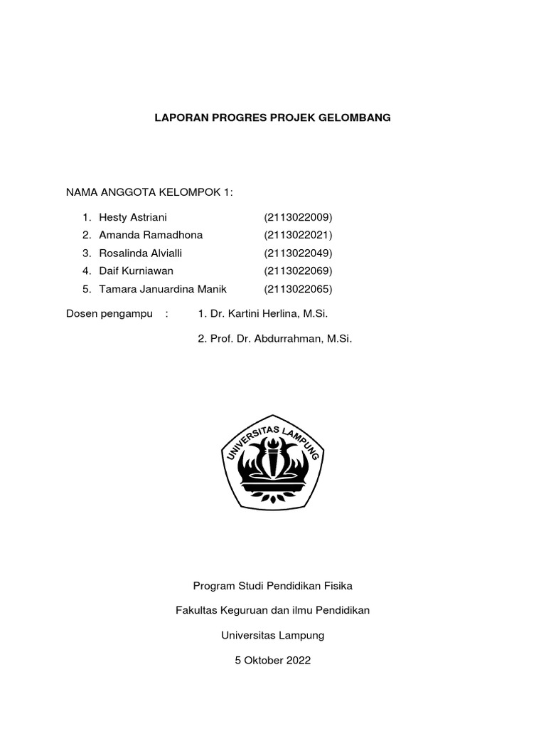 PSPF - 2113022049 - Rosalinda Alvialli - Laporan Progres Projek - Kelompok 1 - 21a | PDF