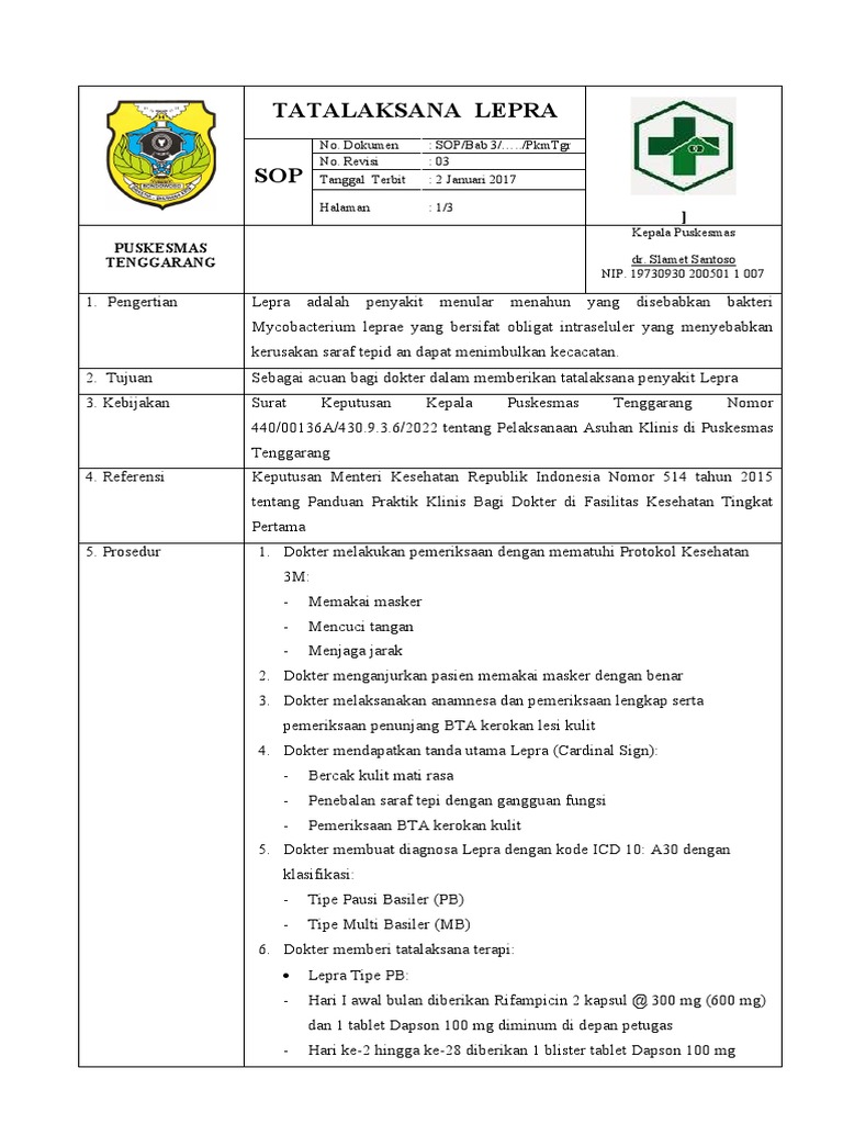 Tatalaksana Lepra | PDF | Pengembangan Diri | Kesehatan Holistik