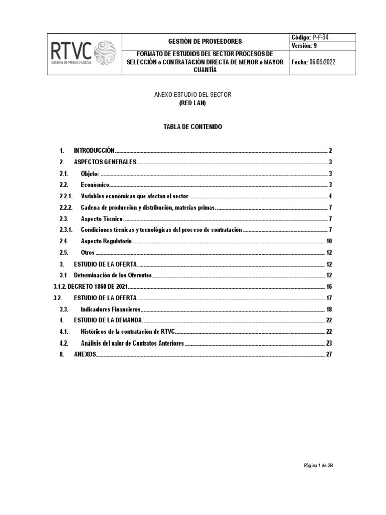 Estudio Del Sector Red Lan | PDF | Colombia | Economias