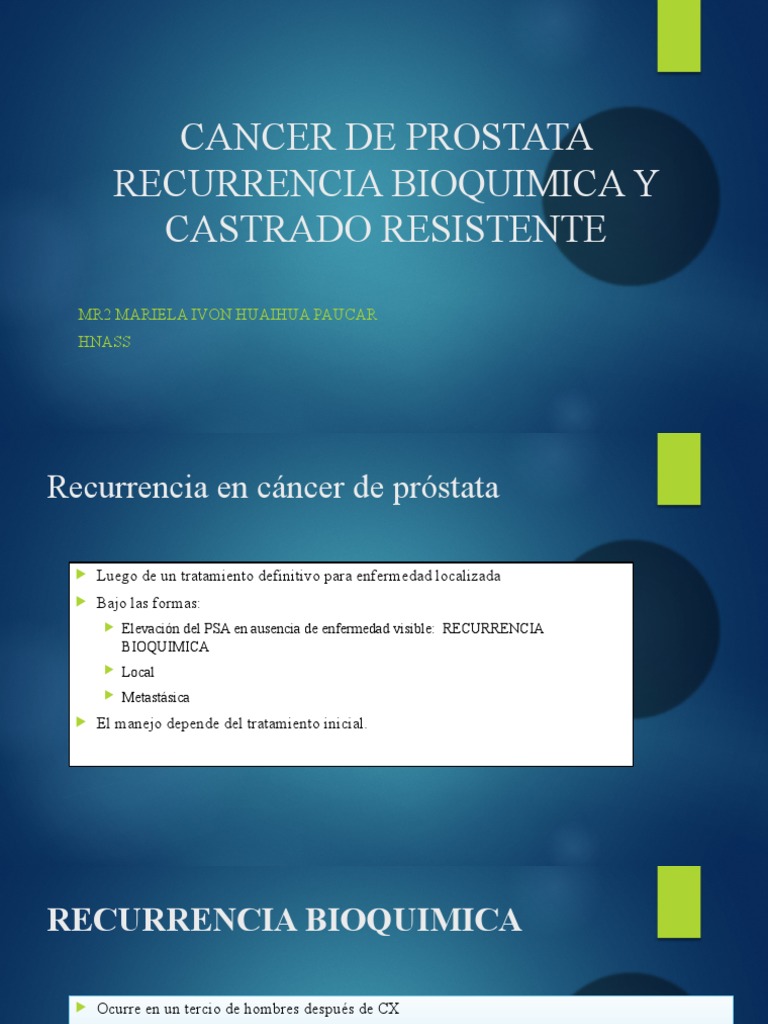Cancer de Prostata Recurrencia Bioquimica | PDF | Antígeno específico de la próstata | Cancer de ...