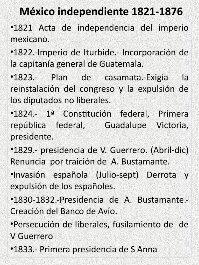 L Tiempo 1821 - 1876 | PDF | México | Gobierno