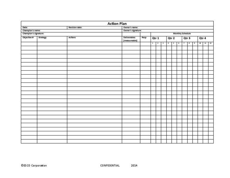 Action Plan Worksheet (Blank) | PDF