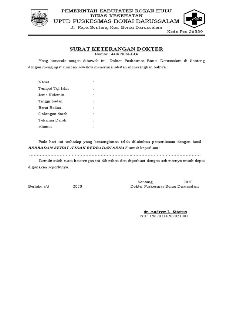 Surat Kir Dokter | PDF