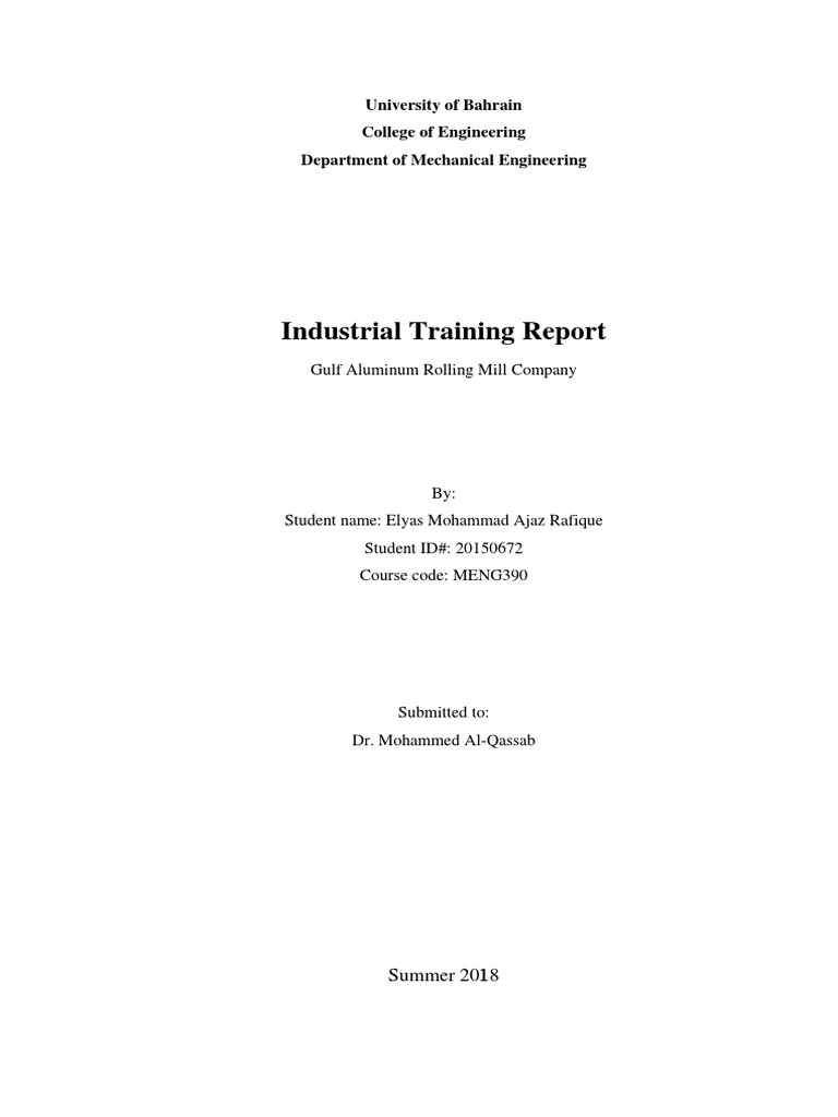Industrial Training Report | PDF