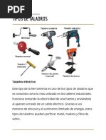 El Taladro, Definicion, Partes, Tipos y Accesorios | PDF | Perforar ...