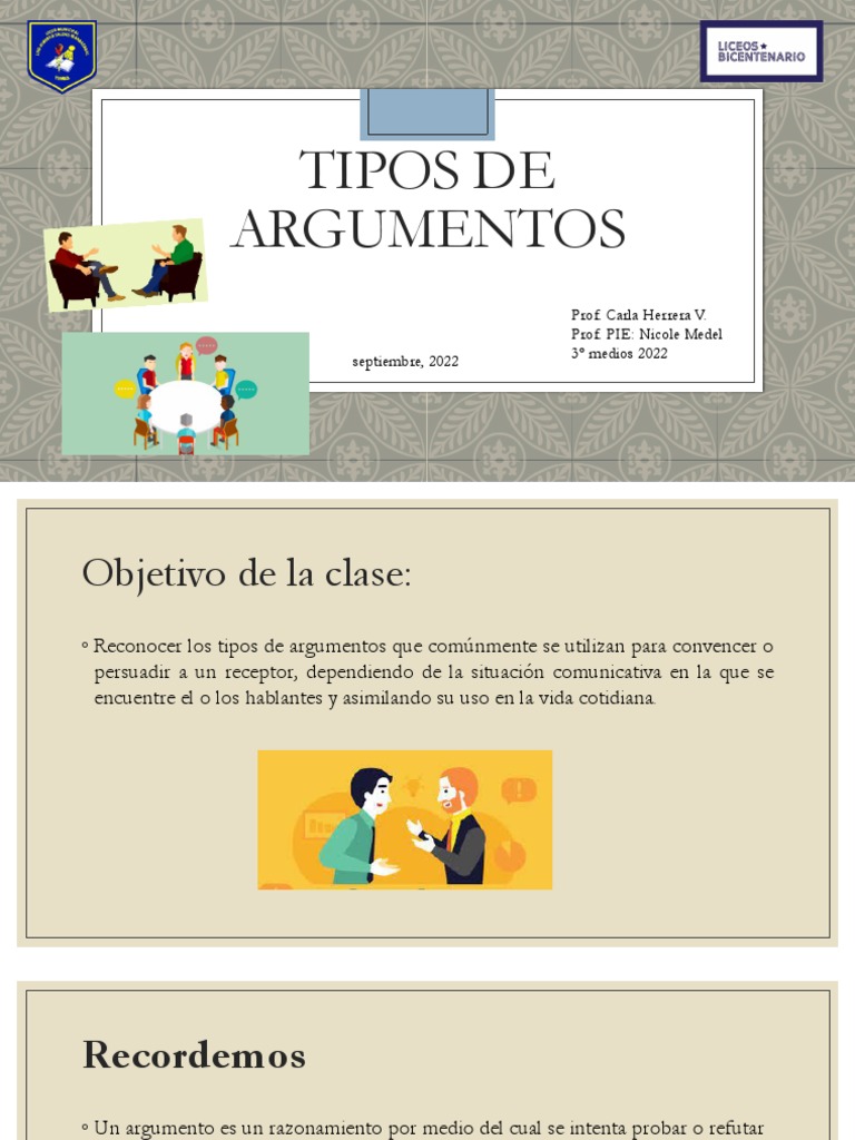 Tipos de Argumentos y Ejemplos | PDF | Dolor | Argumento
