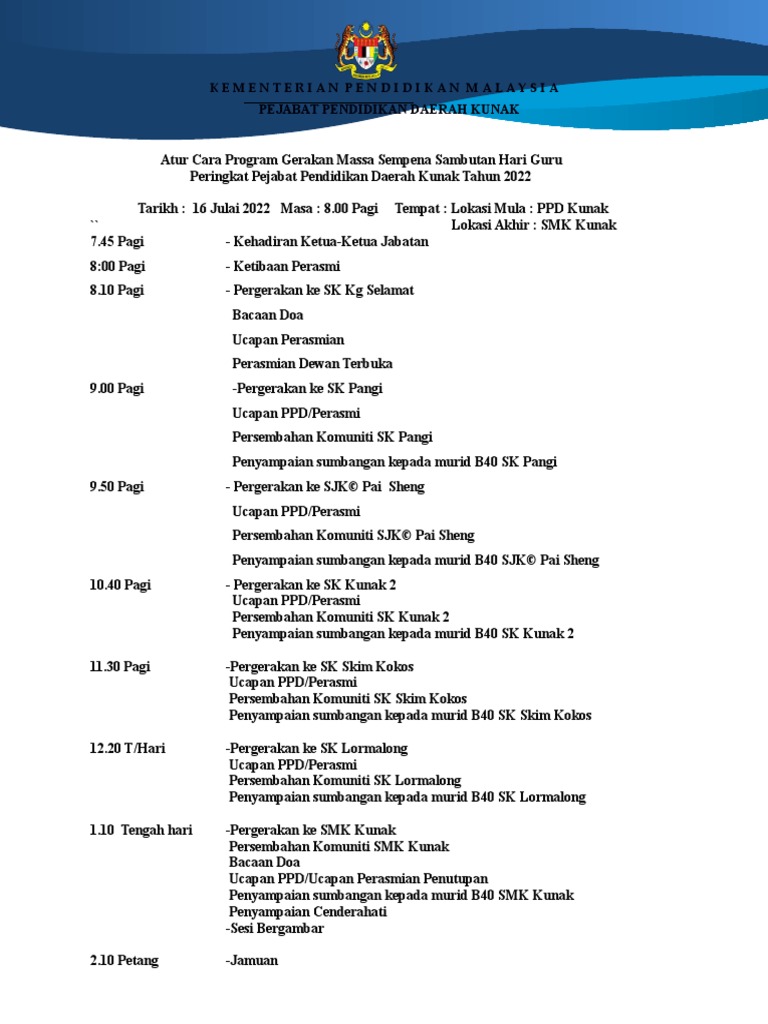 ATUR CARA PROGRAM GERAKAN MASSA | PDF