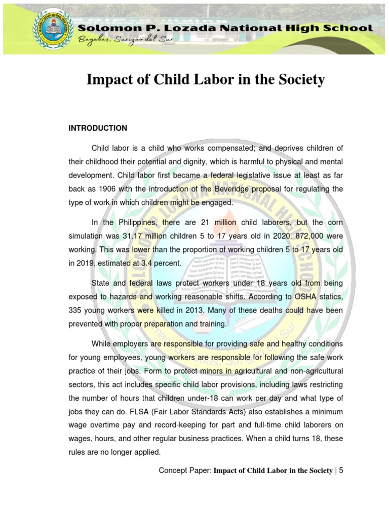 Impact of Child Labor on Society | PDF | Child Labour | Economies