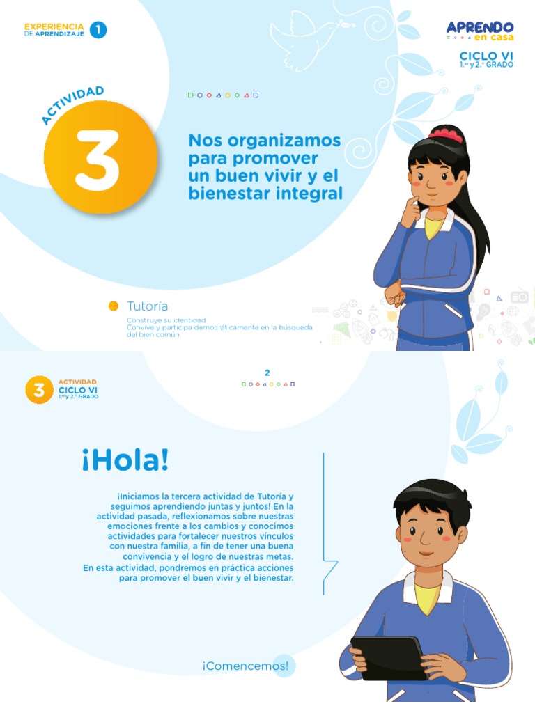 Tutoría 3 Nos Organizamos para Promover Un Buen Vivir y El Bienestar Integral | Descargar gratis ...