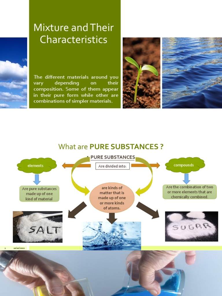 Lesson One Mixture and Their Characteristics | PDF | Mixture | Chemical Substances