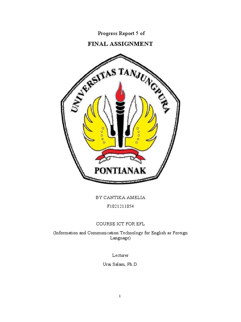 Cantika Amelia - Progress 5-Ict For Efl (A3) | PDF | English Language | English Grammar