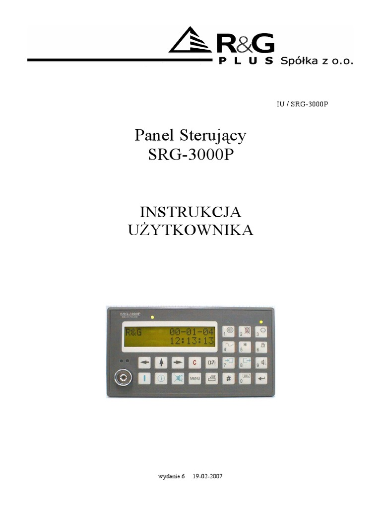 SRG 3000 Instr Obslugi | PDF