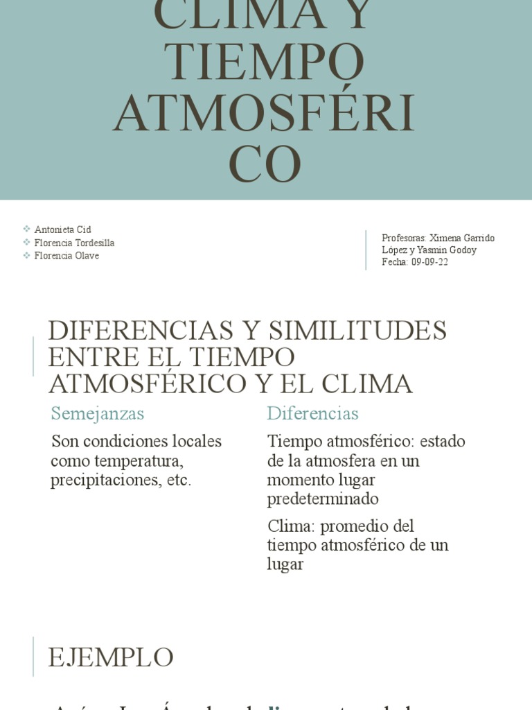 Clima y Tiempo Atmosferico | PDF