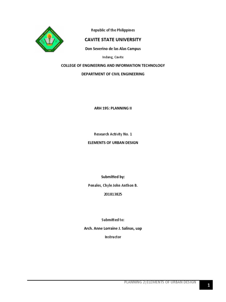 Urban Design Elements Overview | PDF