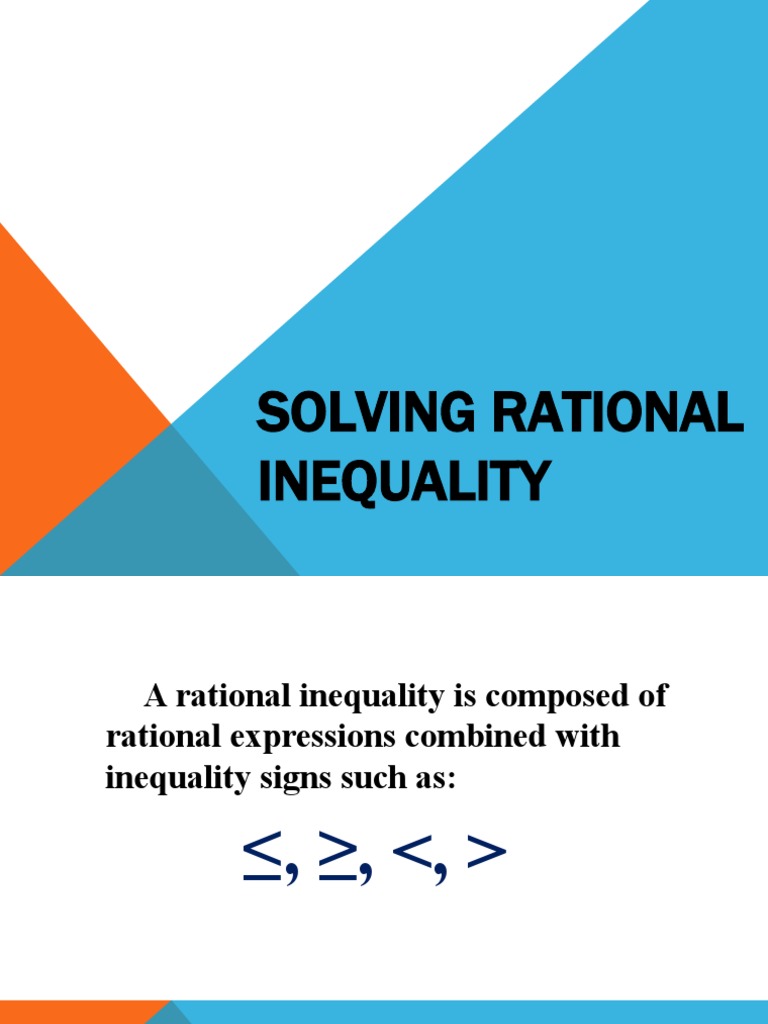 Solving Rational Inequality | PDF | Mathematics | Abstract Algebra