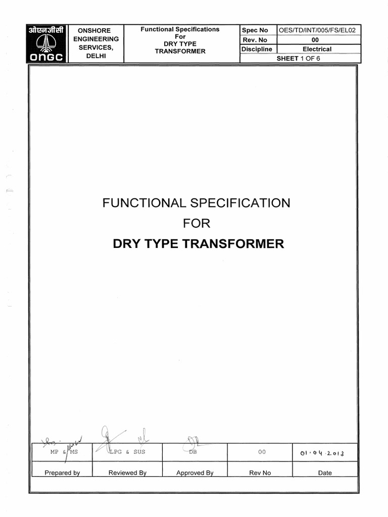 EL02 - FS-Dry Type Transformer | PDF