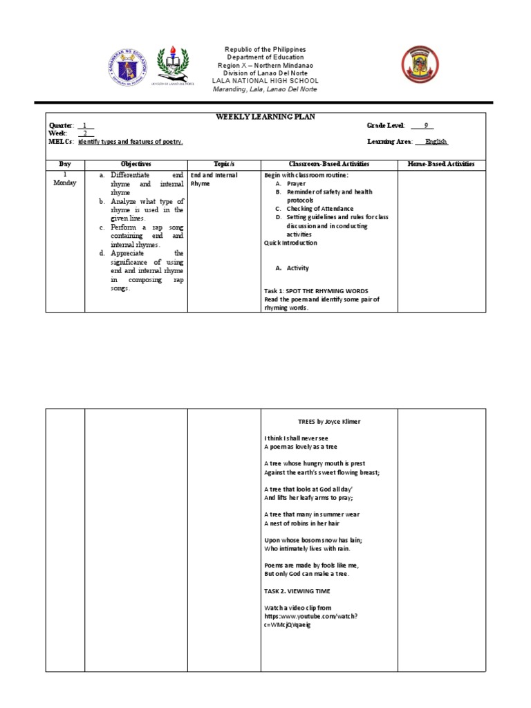 Engl9 WLP Week 2 | PDF