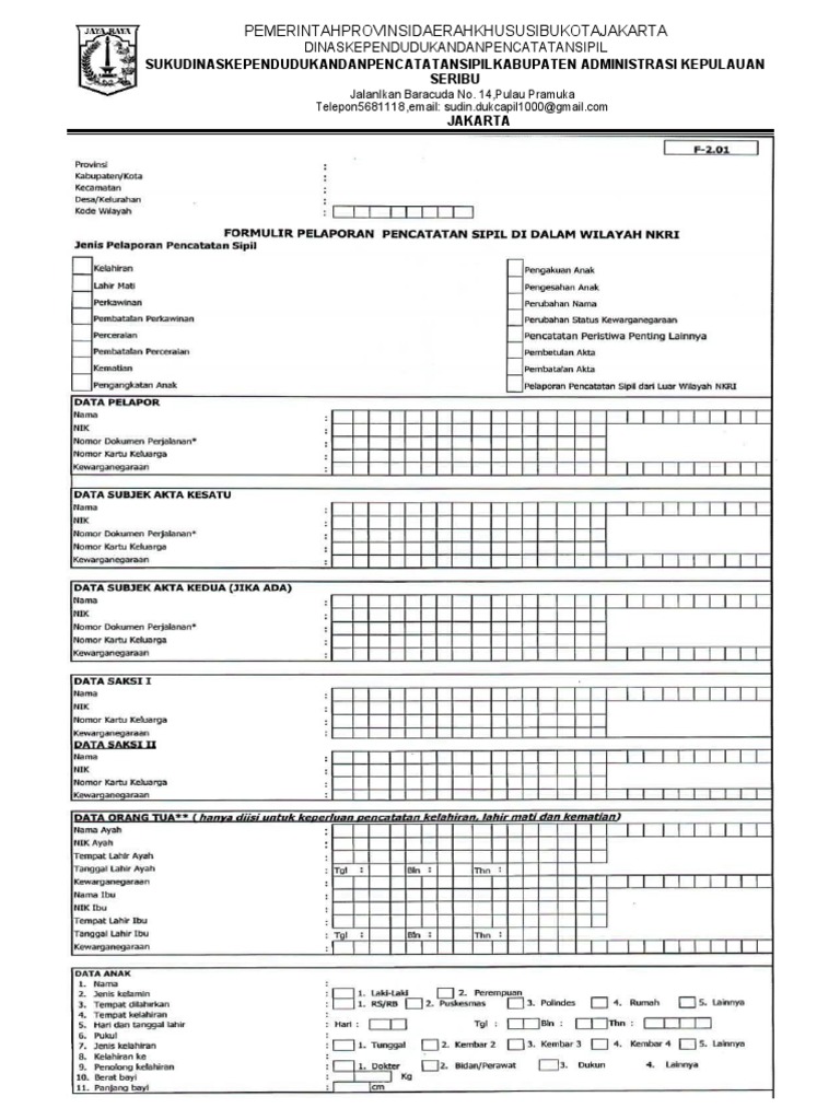 Formulir f-2.01 | PDF