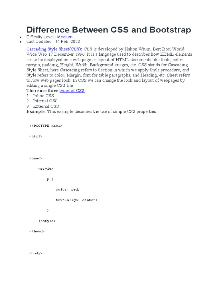 Css And Bootstrap Pdf Bootstrap Front End Framework Java Script