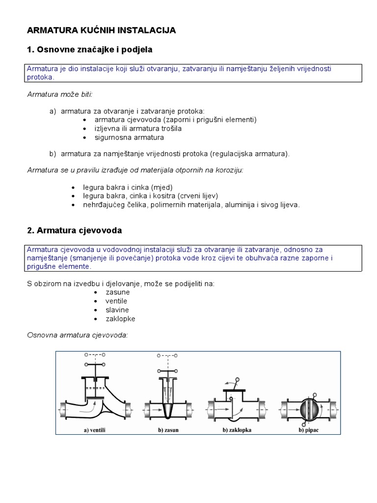 Armatura Kućnih Instalacija | PDF