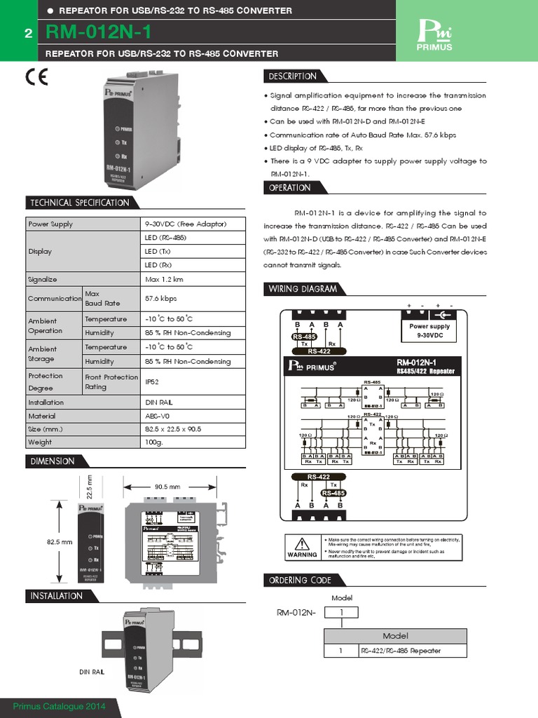 RS-485 Signal Repeater RM-012N-1 | PDF | Computer Engineering ...