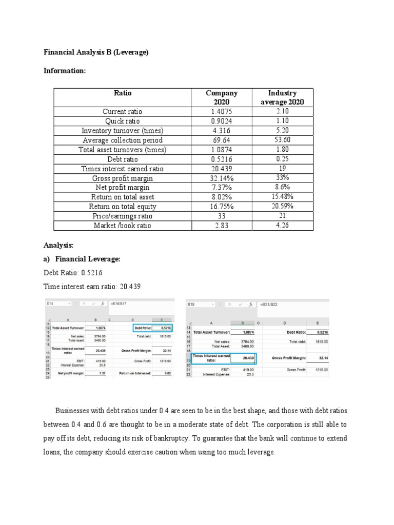 Financial Analysis B-Leverage | PDF