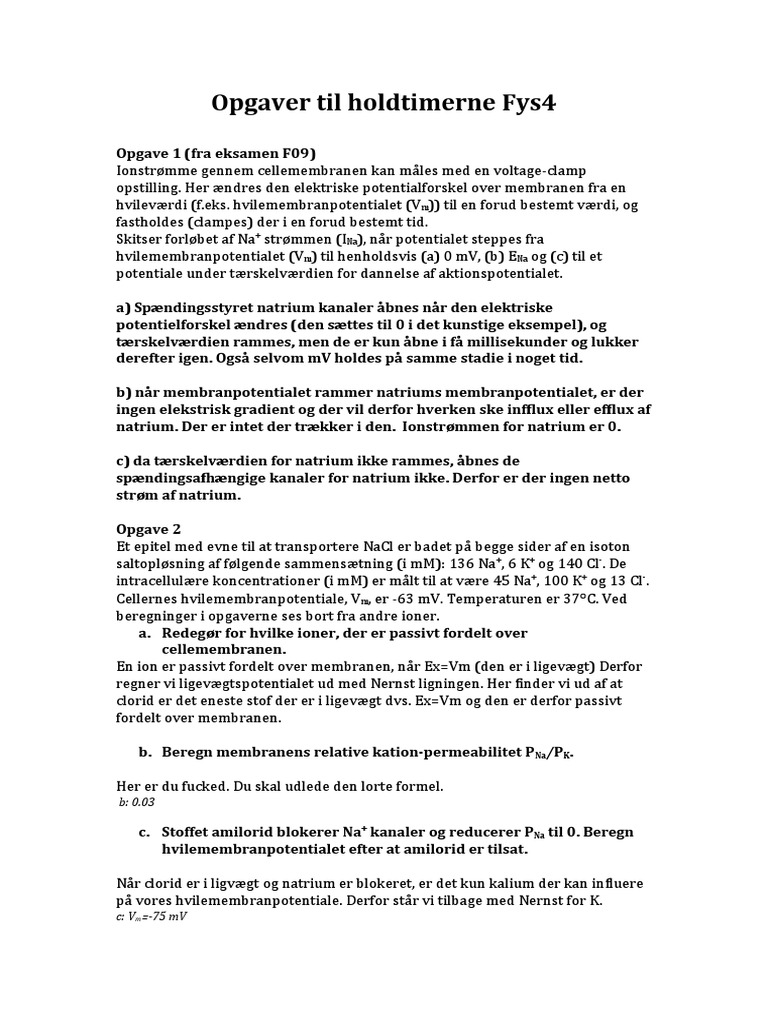 Fys4 Opgaver | PDF