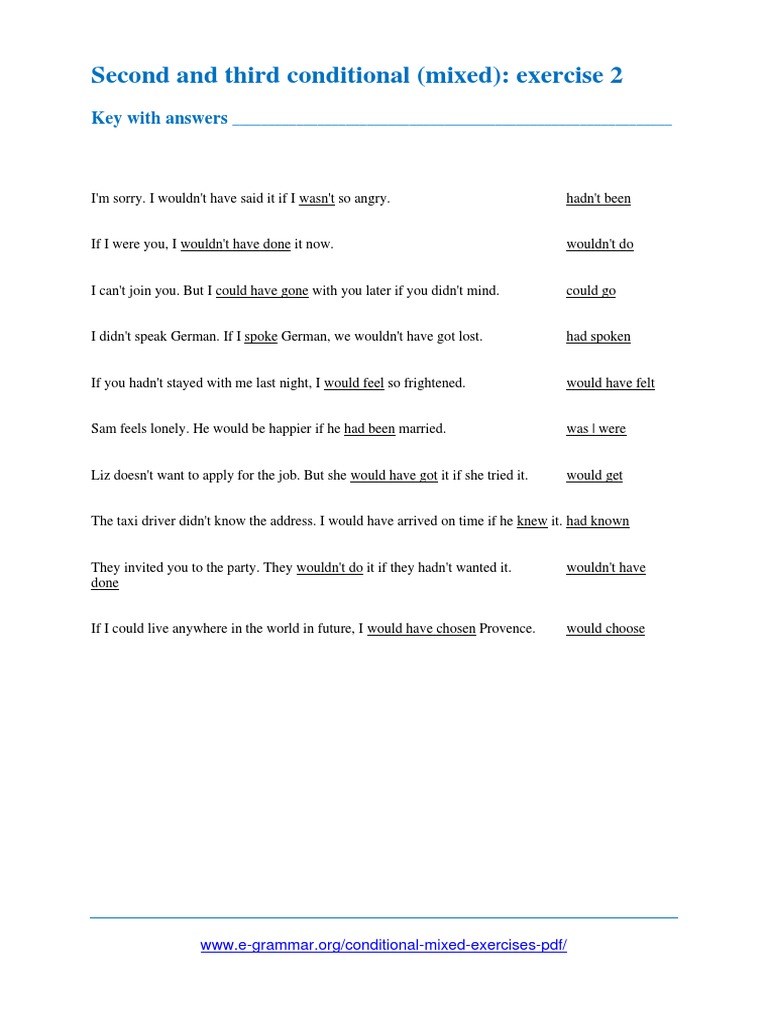 mixed-conditional-exercise-2-key | PDF