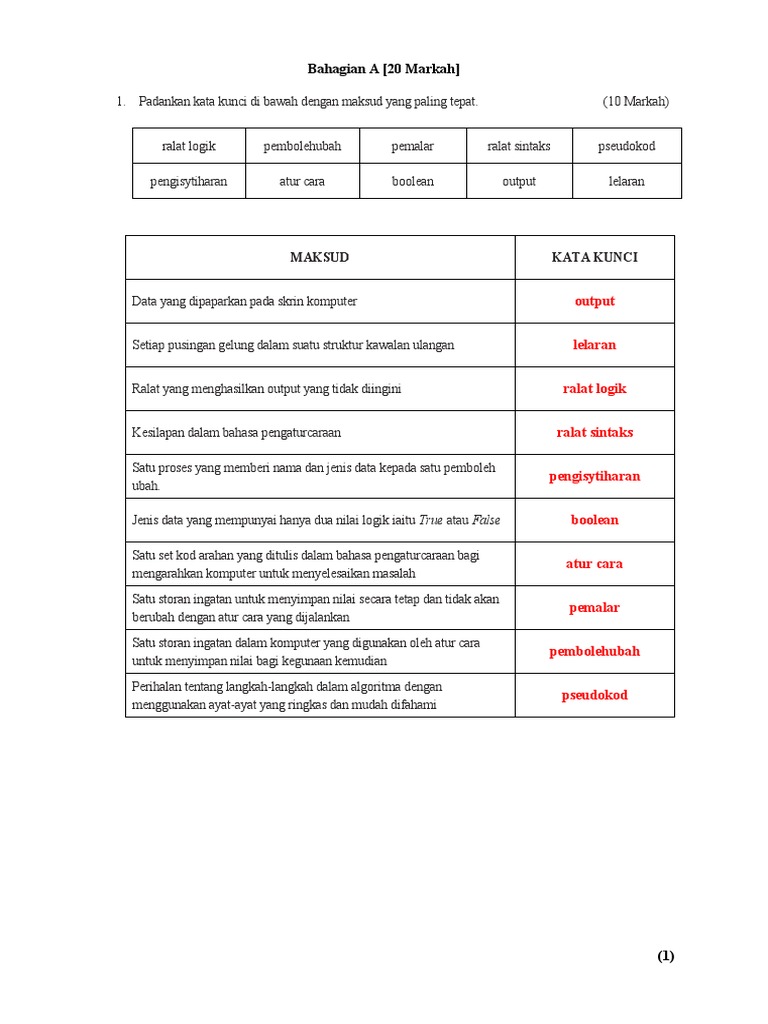 Skema Final T2 2019 | PDF