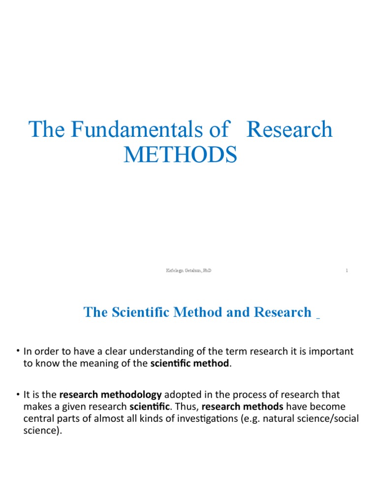 Research Methods GIS RS Kefelegn G June 2017 | PDF | Hypothesis | Scientific Method