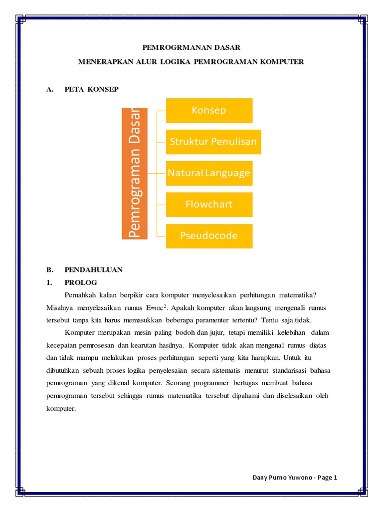 Panduan Dasar Pemrograman | PDF | Komputer