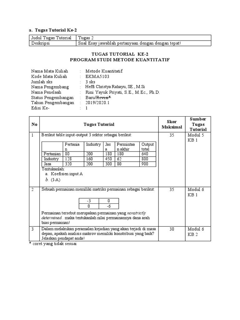 Tugas TUTON 2 - Ananda Randy Rahmawan - 530076967 | PDF