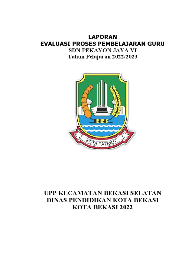 Lap. Evaluasi Pembelajaran | PDF