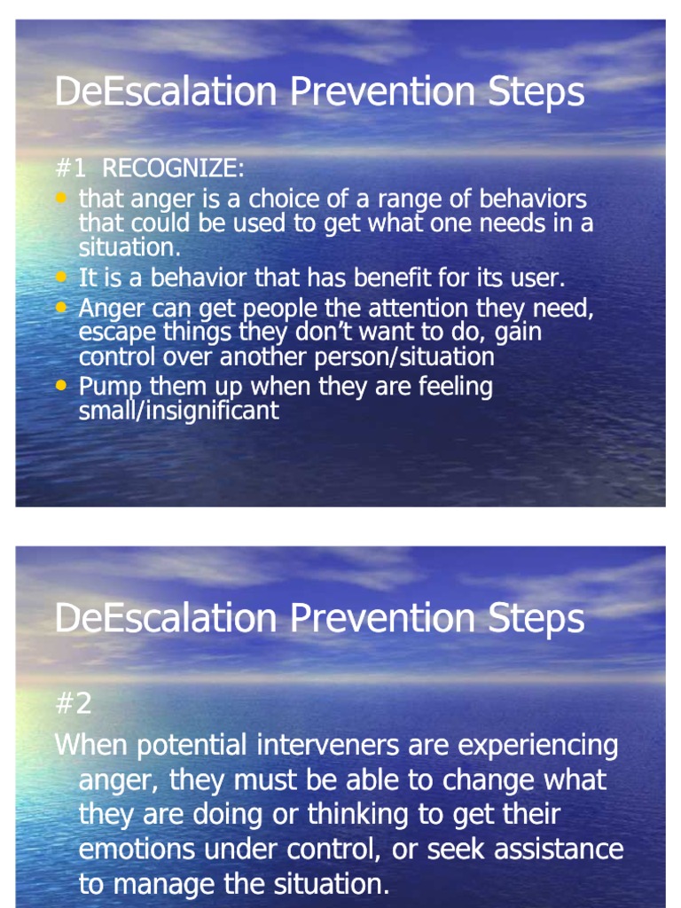 De Escalation | Anger | Nonverbal Communication