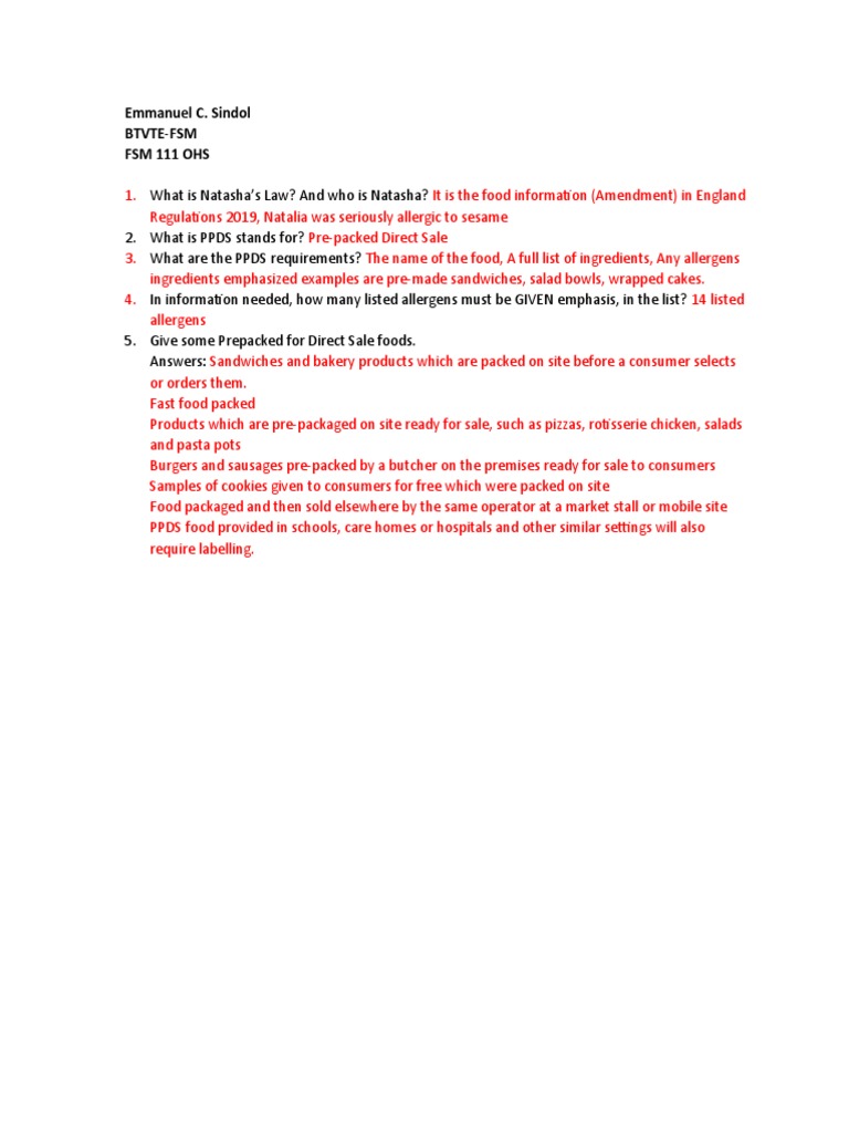 Questions FSM 111 | PDF | Self-Improvement | Wellness