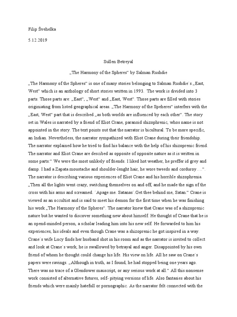 Betrayal and Madness in Rushdie's Story | PDF
