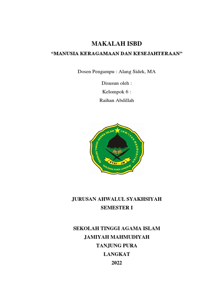 Makalah Isbd Kel.6 (Raihan Abdillah) | PDF | Ilmu Sosial | Pengembangan Diri