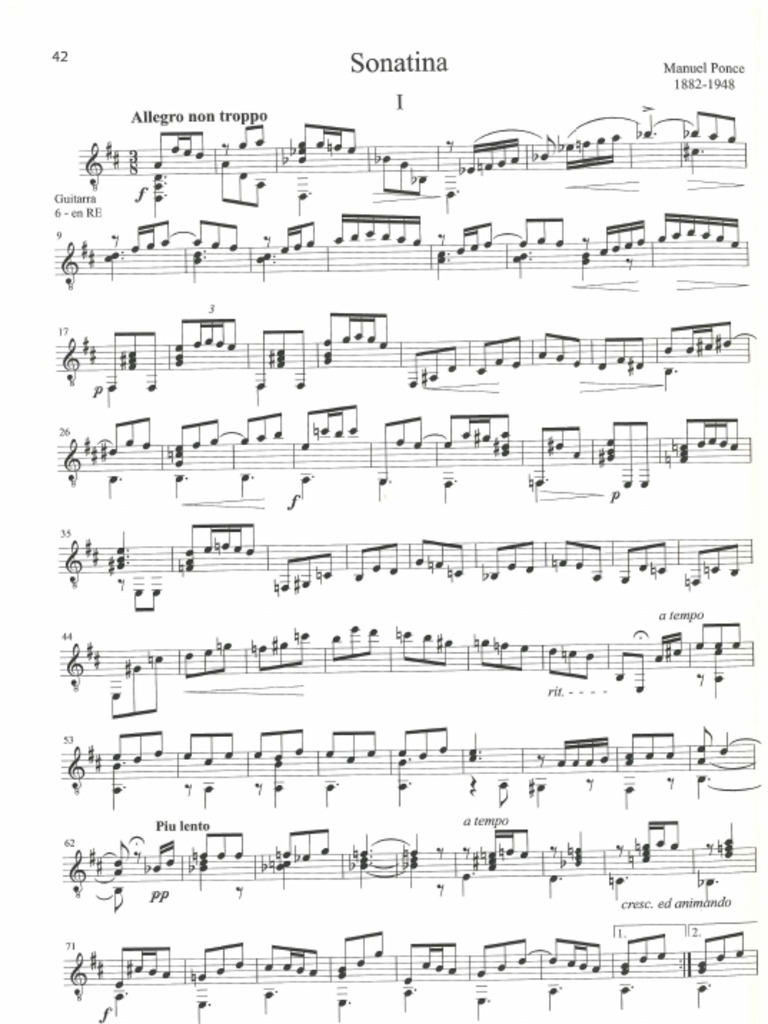 SONATINA Meridional Urtext | PDF