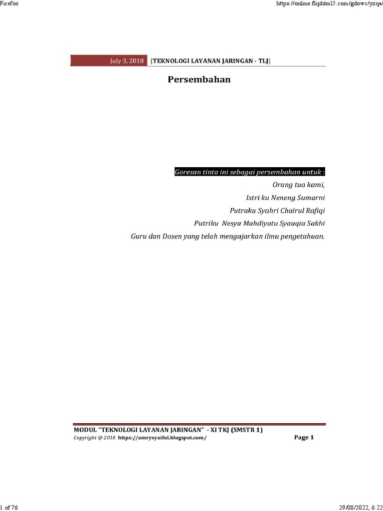 Materi TLJ Jurusan TKJ | PDF