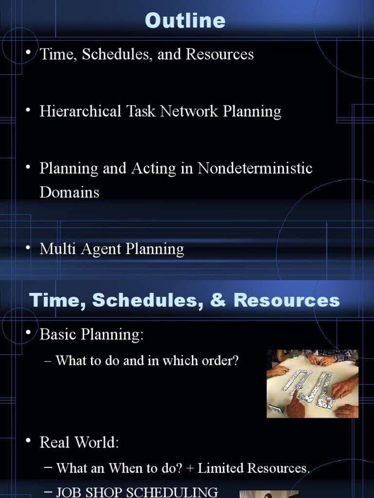 Time, Schedules, and Resources - Hierarchical Task Network Planning ...