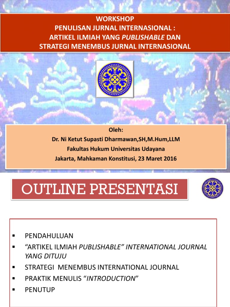 Cara Membuat Jurnal Internasional | PDF