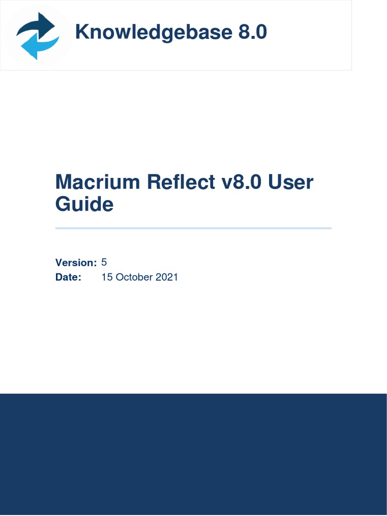 Macrium Reflect v8.0 User Guide | PDF