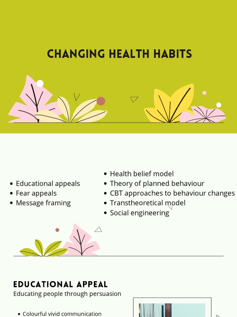 Changing Health Behaviours | PDF | Behavior | Psychology