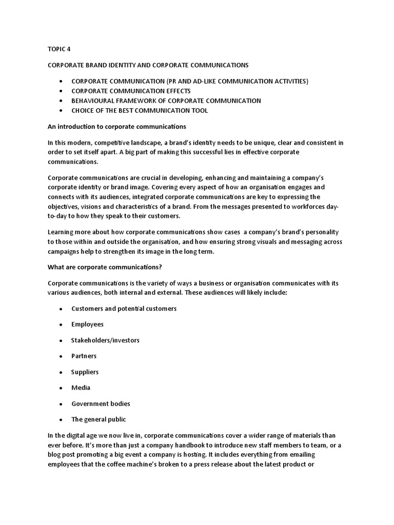 Corporate Branding Presentation | PDF | Brand | Communication