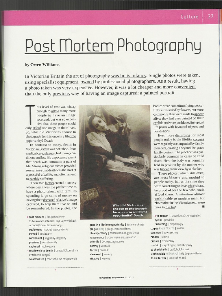 Post Mortem Photography | PDF