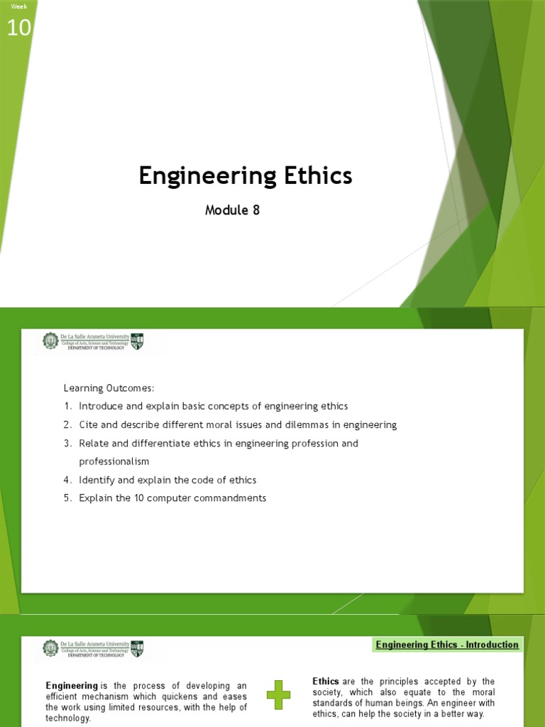 Lesson 8 Engineering Ethics | PDF | Morality | Reason
