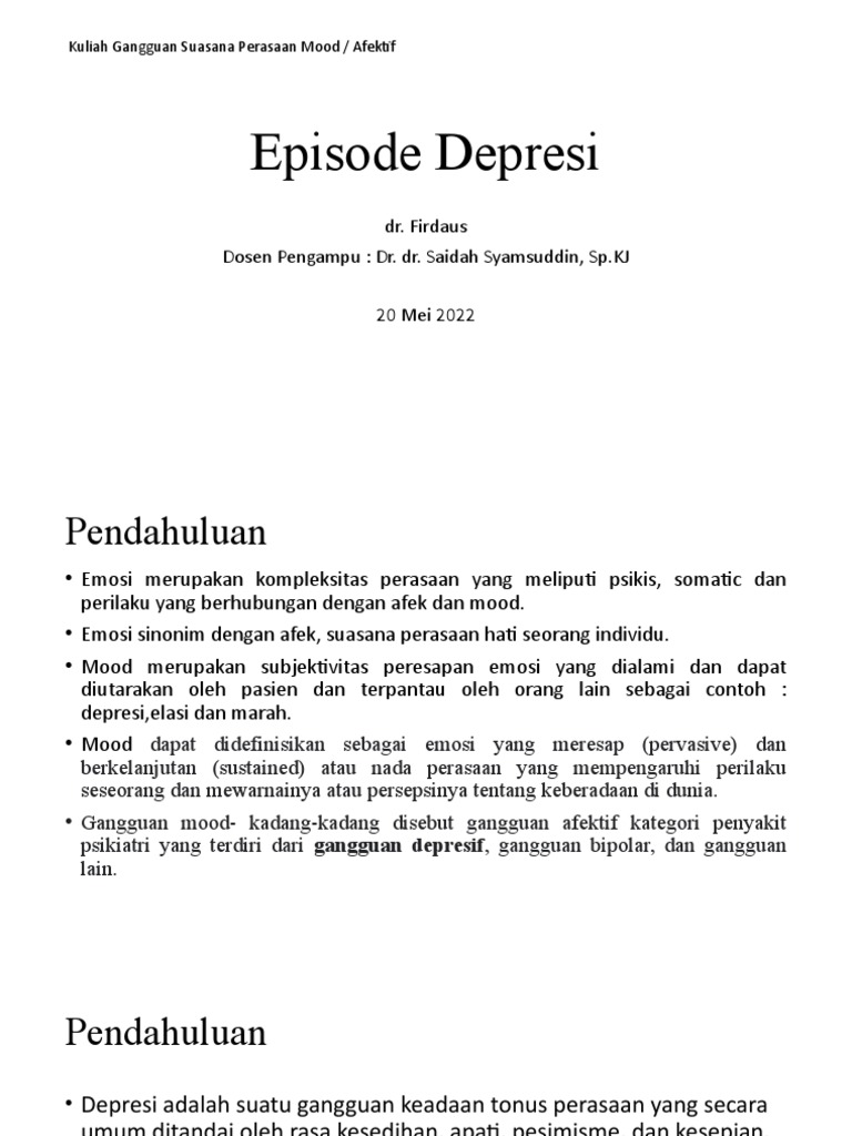 Episode Depresi | PDF | Pengembangan Diri | Sains & Matematika