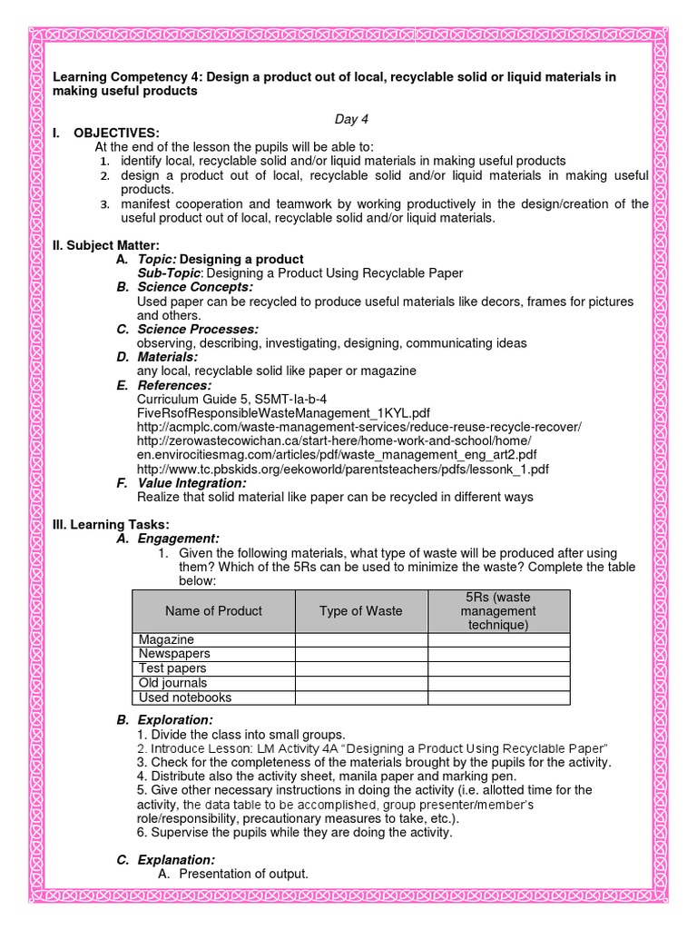 FQ1LC4 D39 | PDF | Recycling | Rubric (Academic)